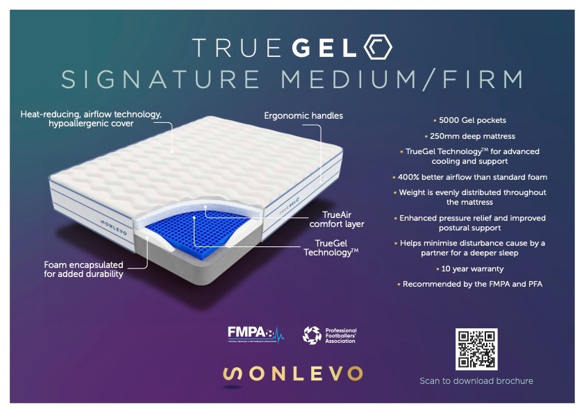 Sonlevo TrueGel Spec Sheets Signature Med-Firm + Barcode - Sleep Matters